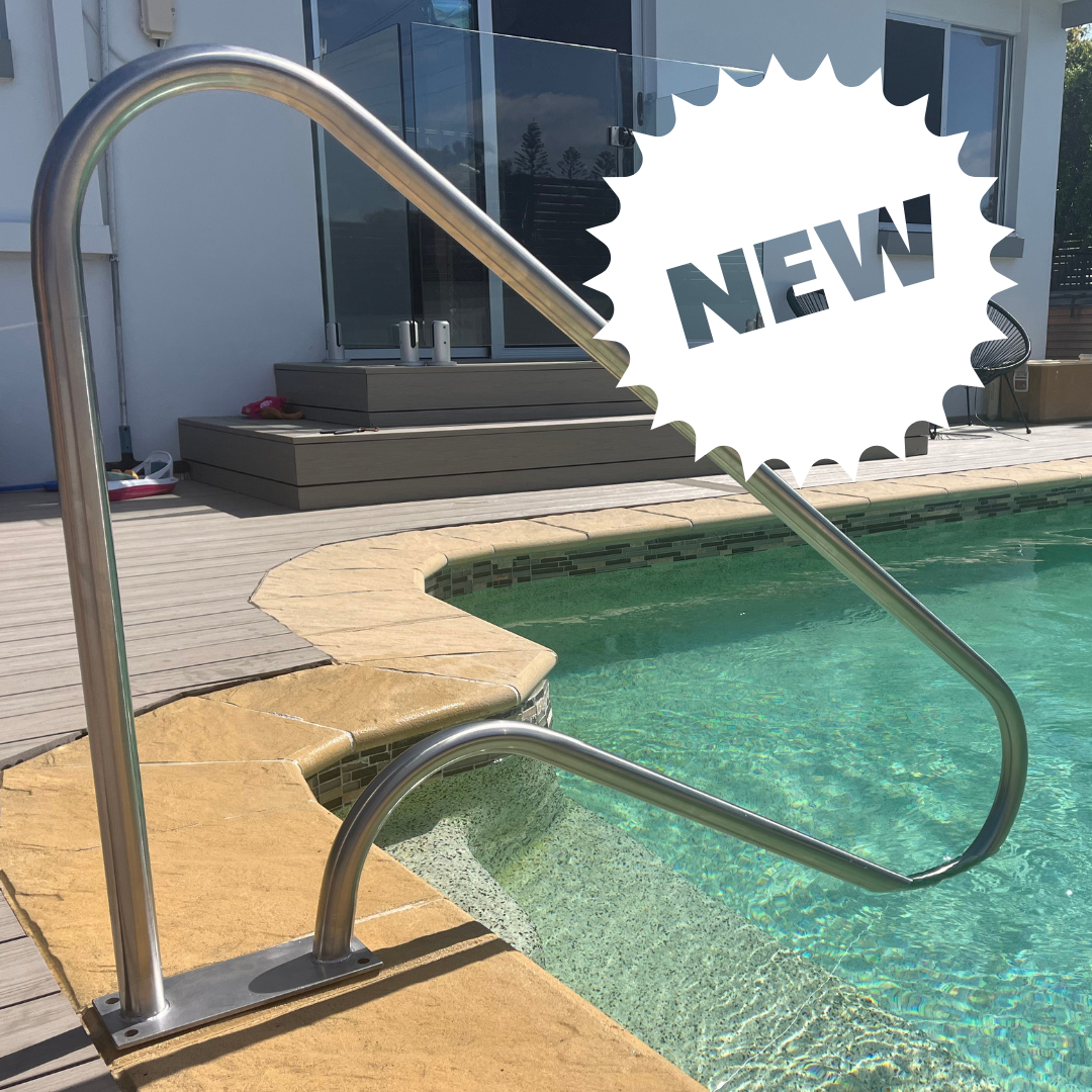 Stainless Steel 1.28m Long Bull Nose Bolt Down Hand Rail - Hand Rails ...