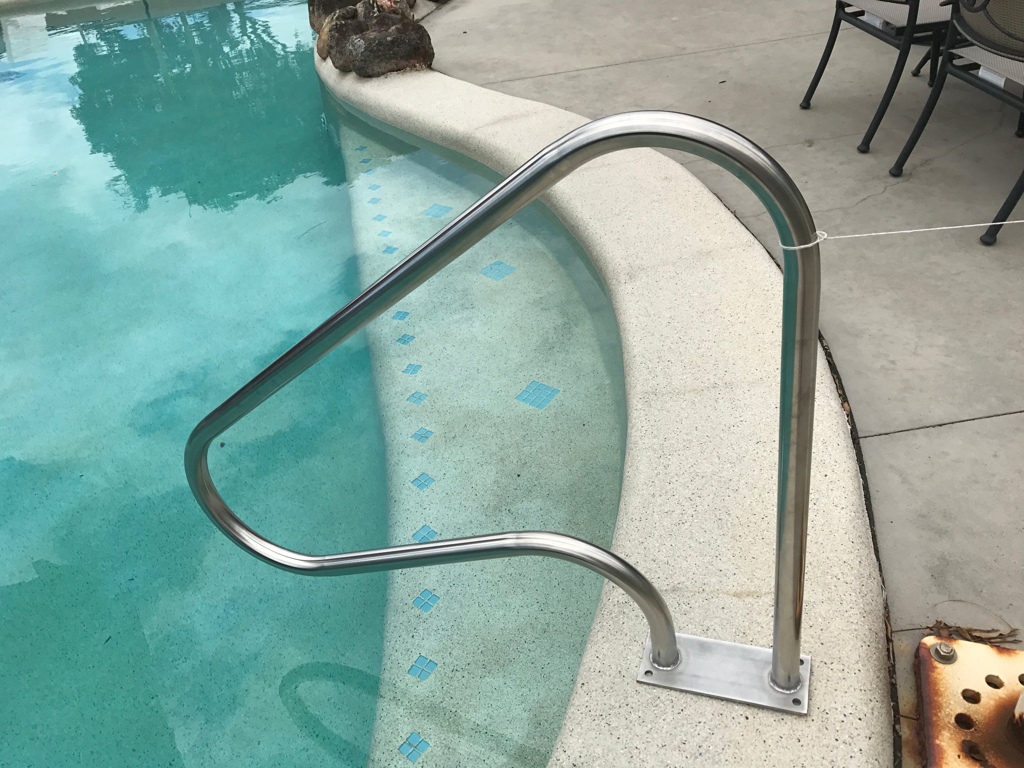 1m Bull Nose Bolt Down Hand Rail - Hand Rails Australia