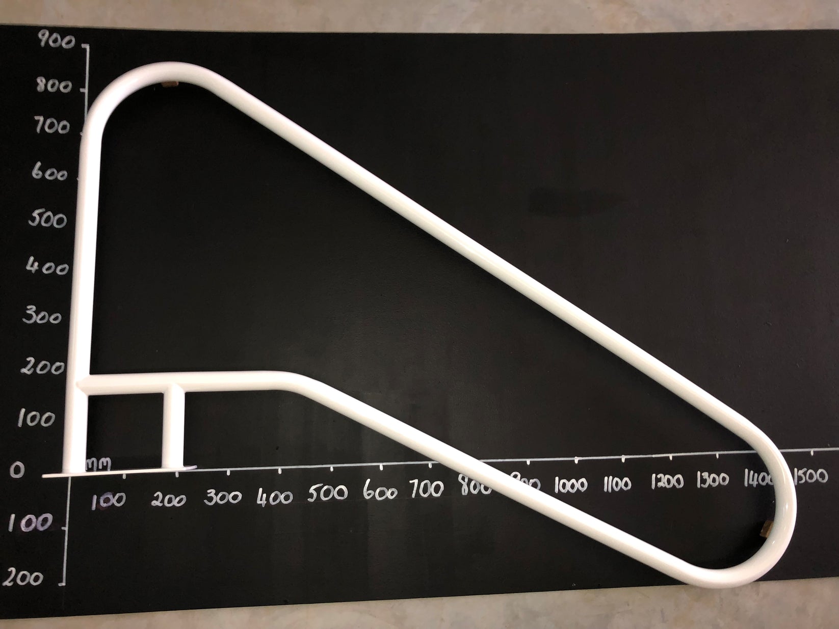 Stainless Steel 1.4m Bull Nose Bolt Down Hand Rail - Hand Rails Australia