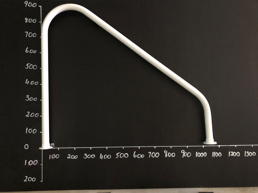 Stainless Steel 1m Side Rail Bolt Down Hand Rail - Hand Rails Australia